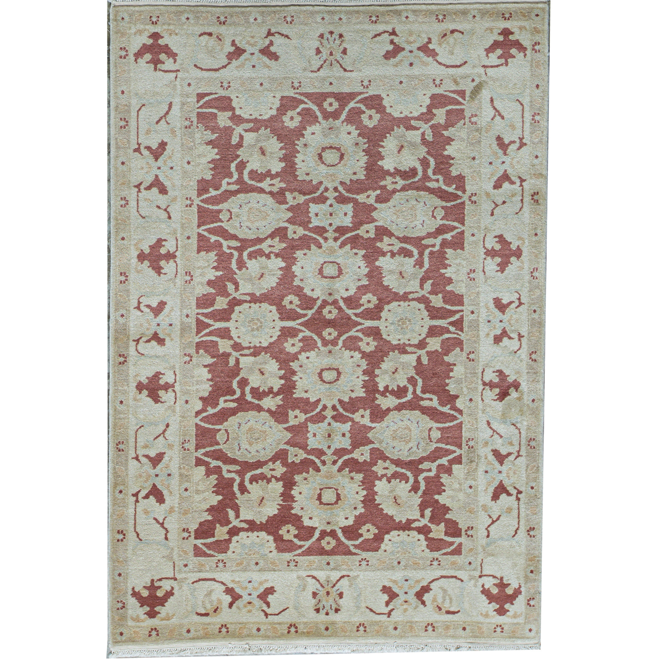 Bokara Rug Co., Inc. Hand-Knotted High-Quality Rust and Ivory Area Rug ...