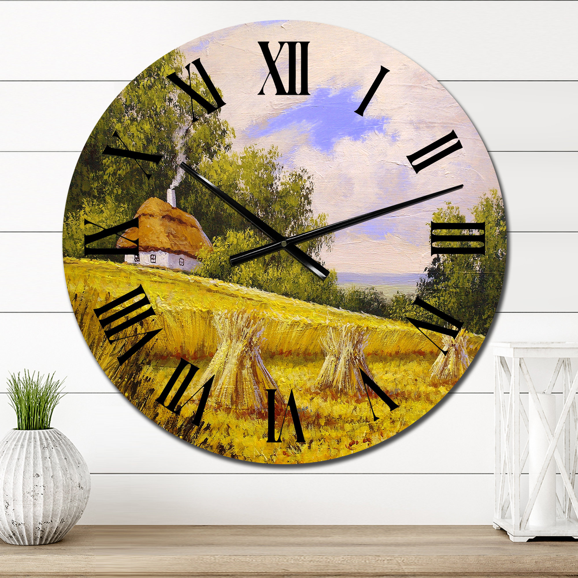 East Urban Home Little House In The Countryside During Harvest ...