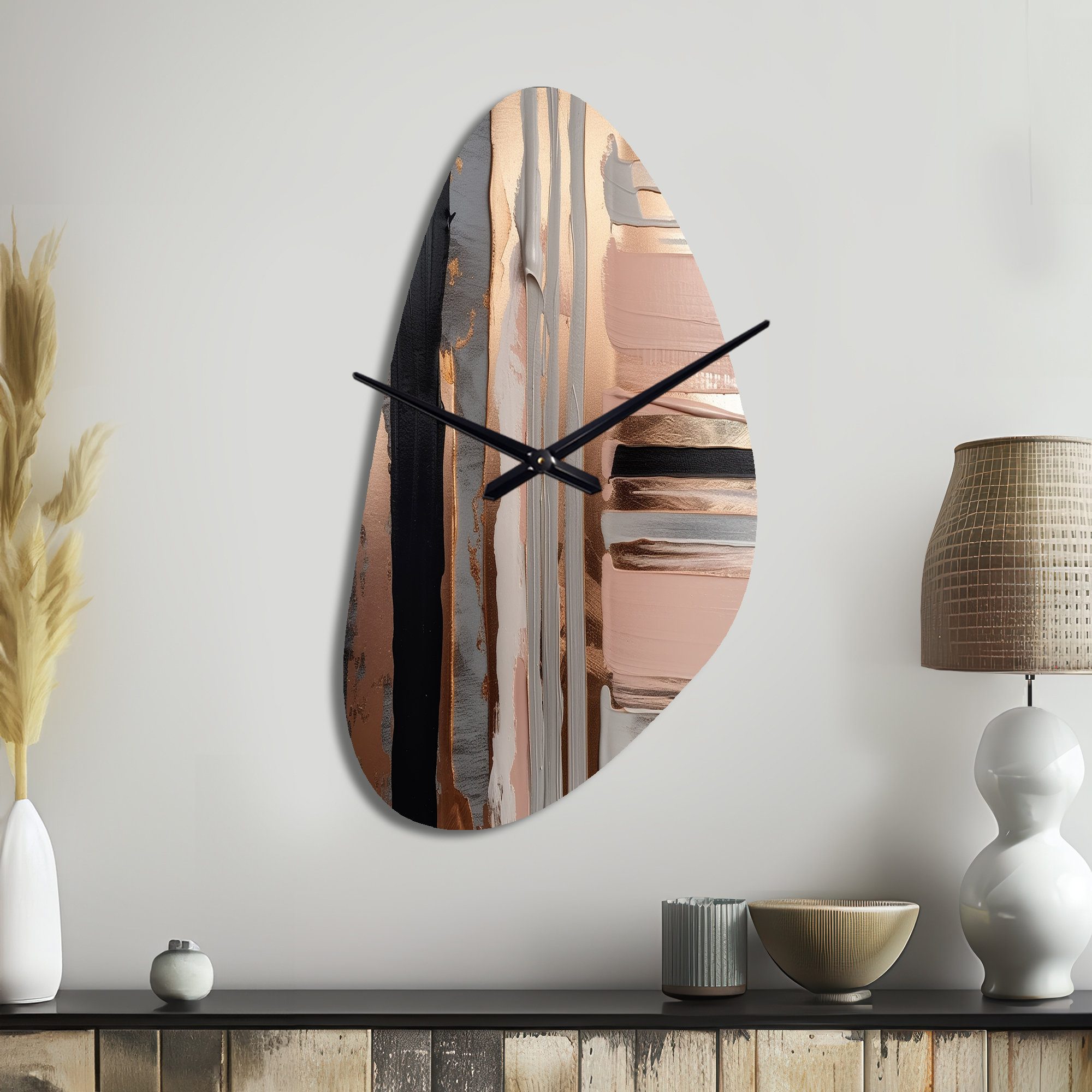 Design Art Rose gold And Pink Forms In Contemporary I - Abstract Unique ...