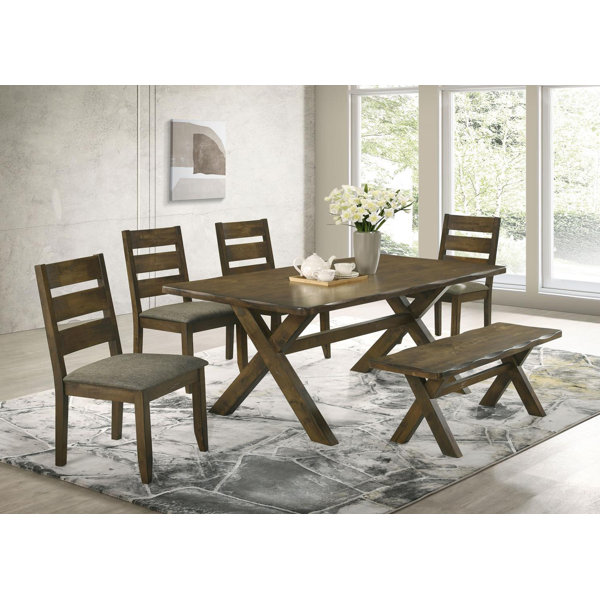 Loon Peak® Helwin 6 - Piece Dining Set in Brown | Wayfair