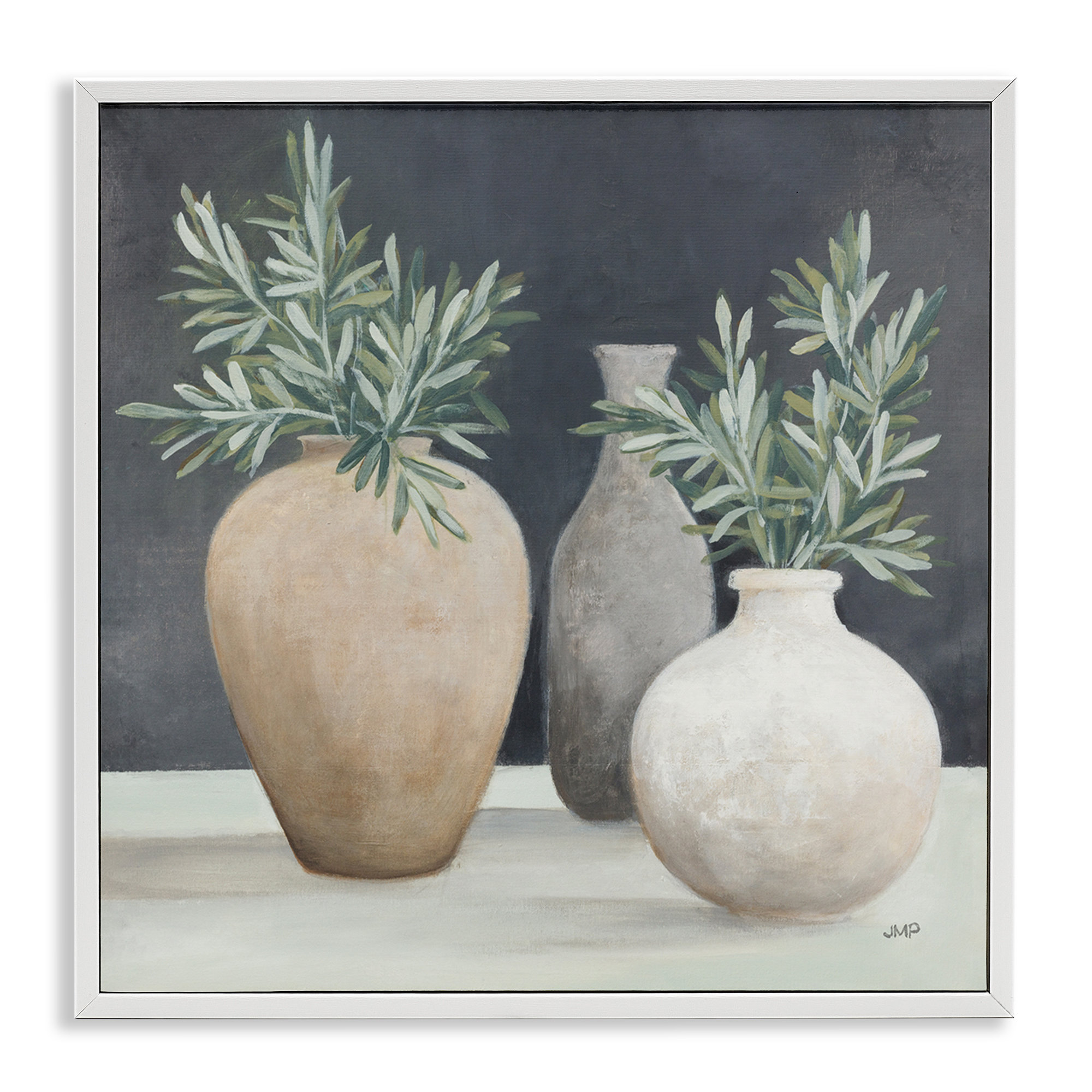 Ebern Designs Botanical Pottery Vessels Framed Giclee Art by Julia ...