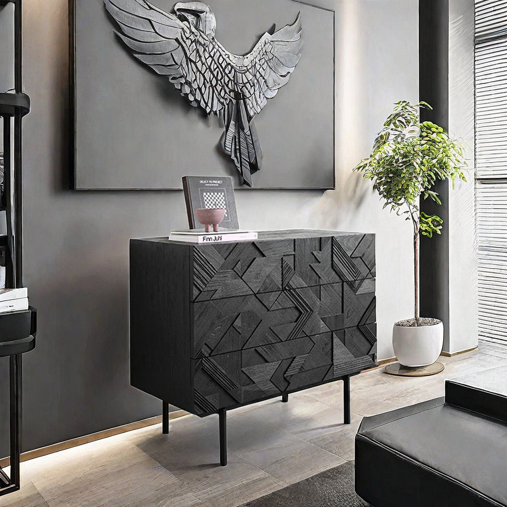 Atta Avenue Retro Industrial Accent Cabinet Accent Chest | Wayfair