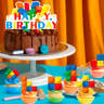 The Party Aisle™ Building Blocks Cake Topper, 24 Pcs Building Block ...
