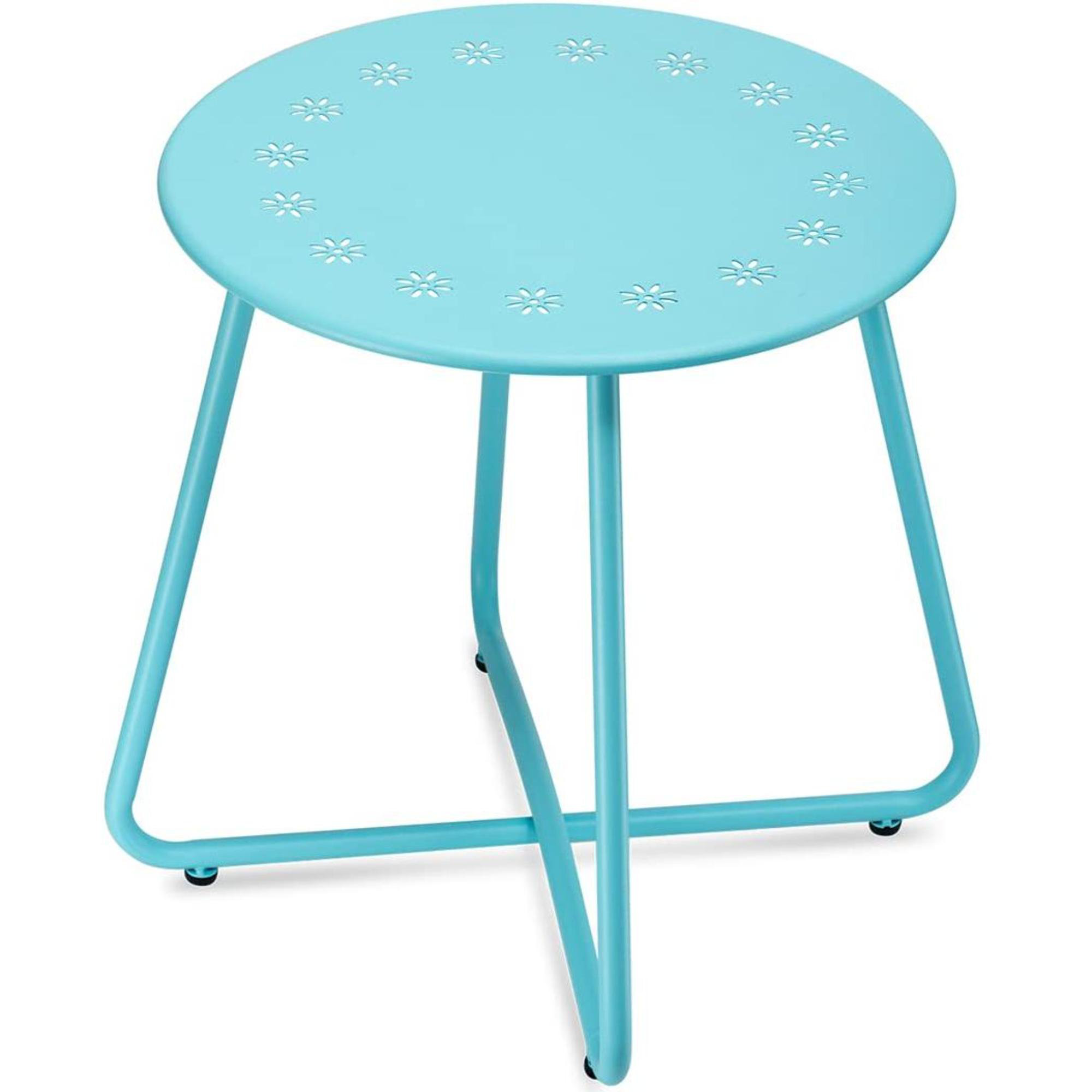 Wrought Studio™ Side Table 18" Weatherproof Steel Outdoor Indoor Side ...