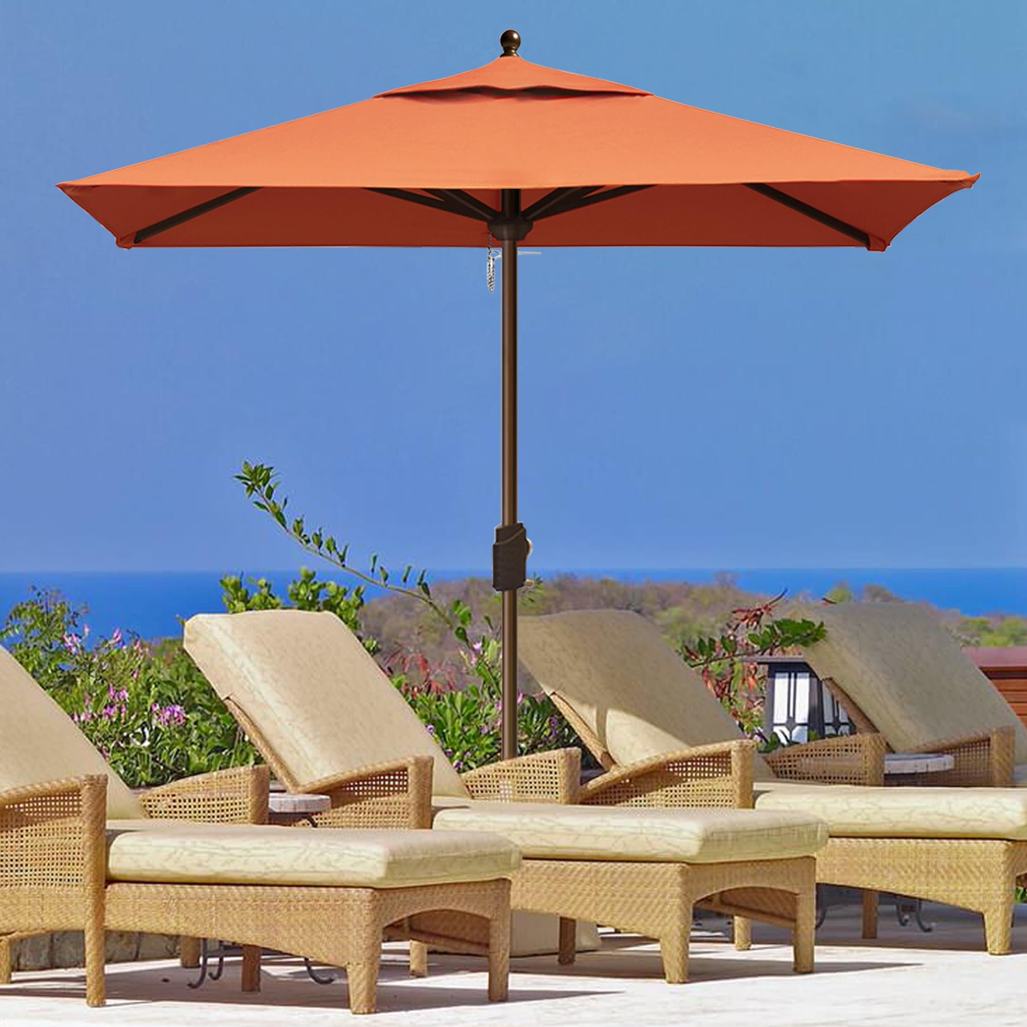 Arlmont & Co. 8-Year-Non-Fading 6x6Ft Market Umbrella with Ventilation | Wayfair