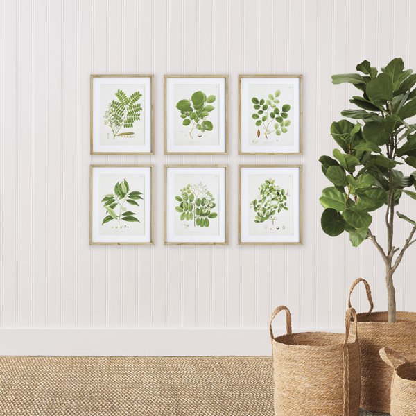 Sand & Stable™ Violeta Tree Leaf - 6 Piece Picture Frame Painting Set ...