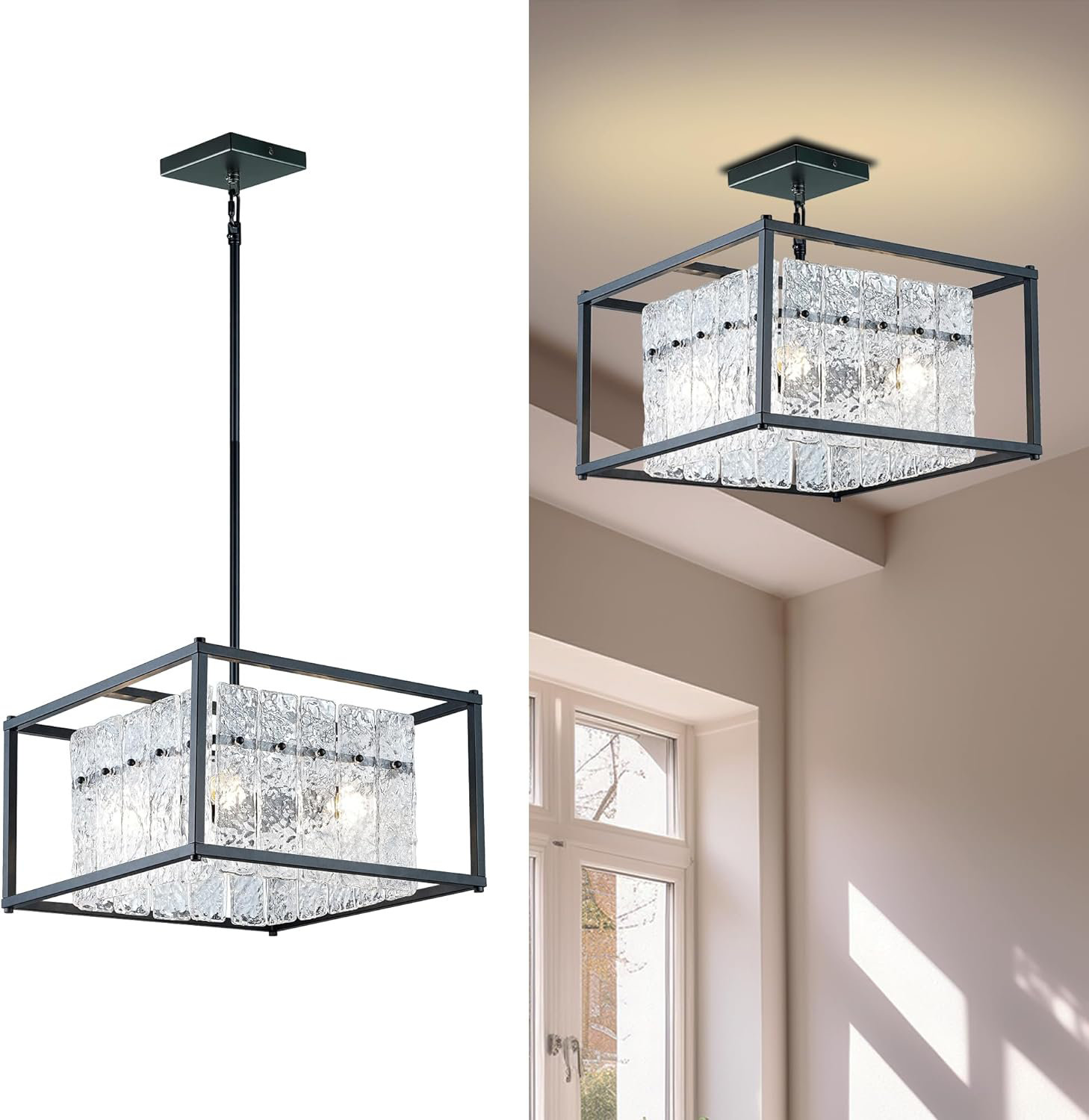 Mercer41 Jesal 4 - Light Rectangle Chandelier | Wayfair