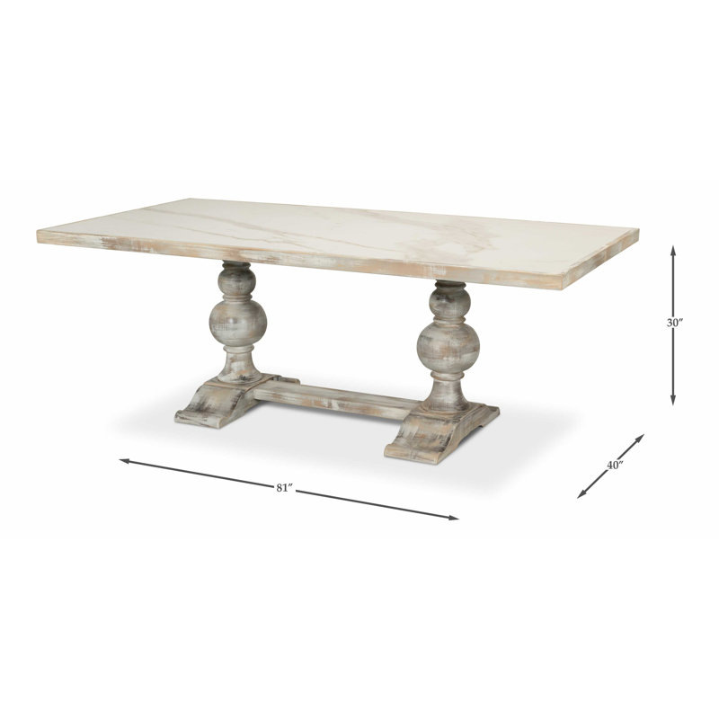 Sarreid Ltd 81" Trestle Dining Table | Wayfair