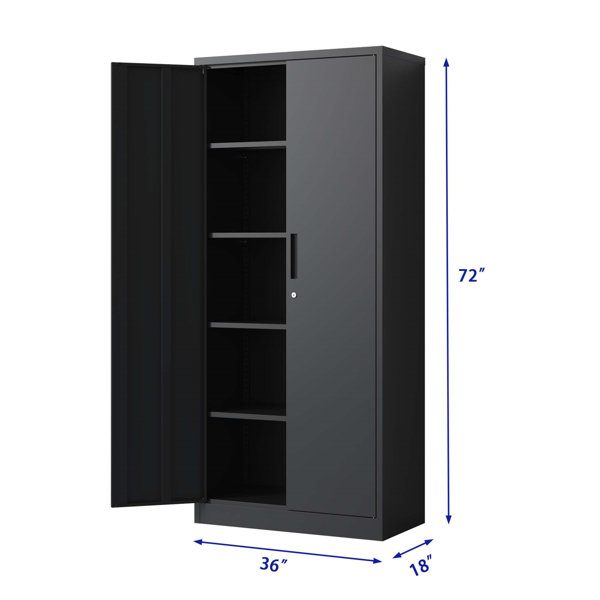Latitude Run® Nuru Metal Single Storage Cabinet (72"h x 36" W x 18" D ...