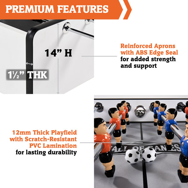 Hall Of Games 56” Phoneix Foosball Gaming Table Standard Size, Durable ...