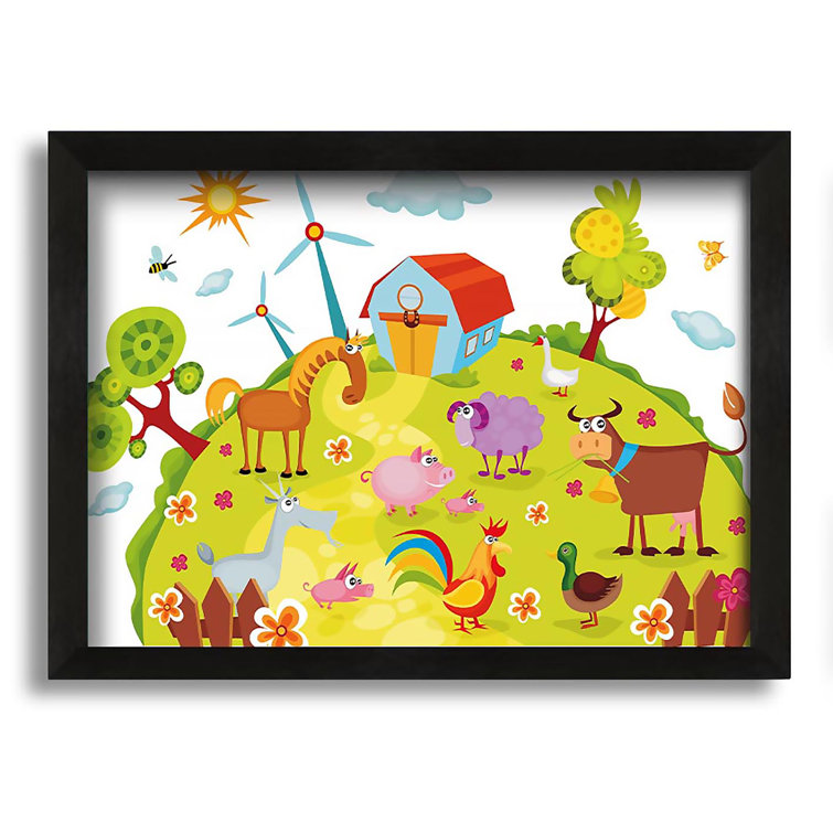 Harriet Bee Farm Animals - Single Picture Frame Art Prints on Canvas ...