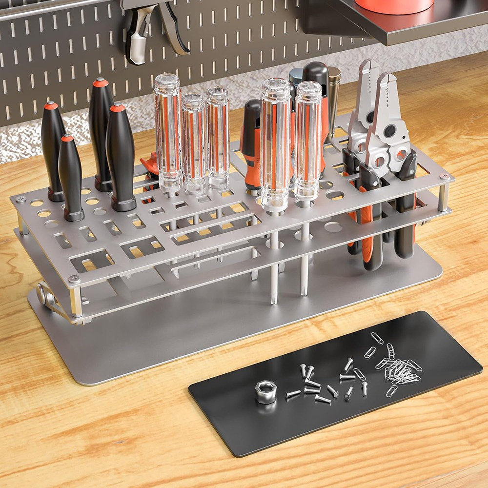 Ebern Designs Organizer Holder Screw-Driver Storage Rack For Deskt ...