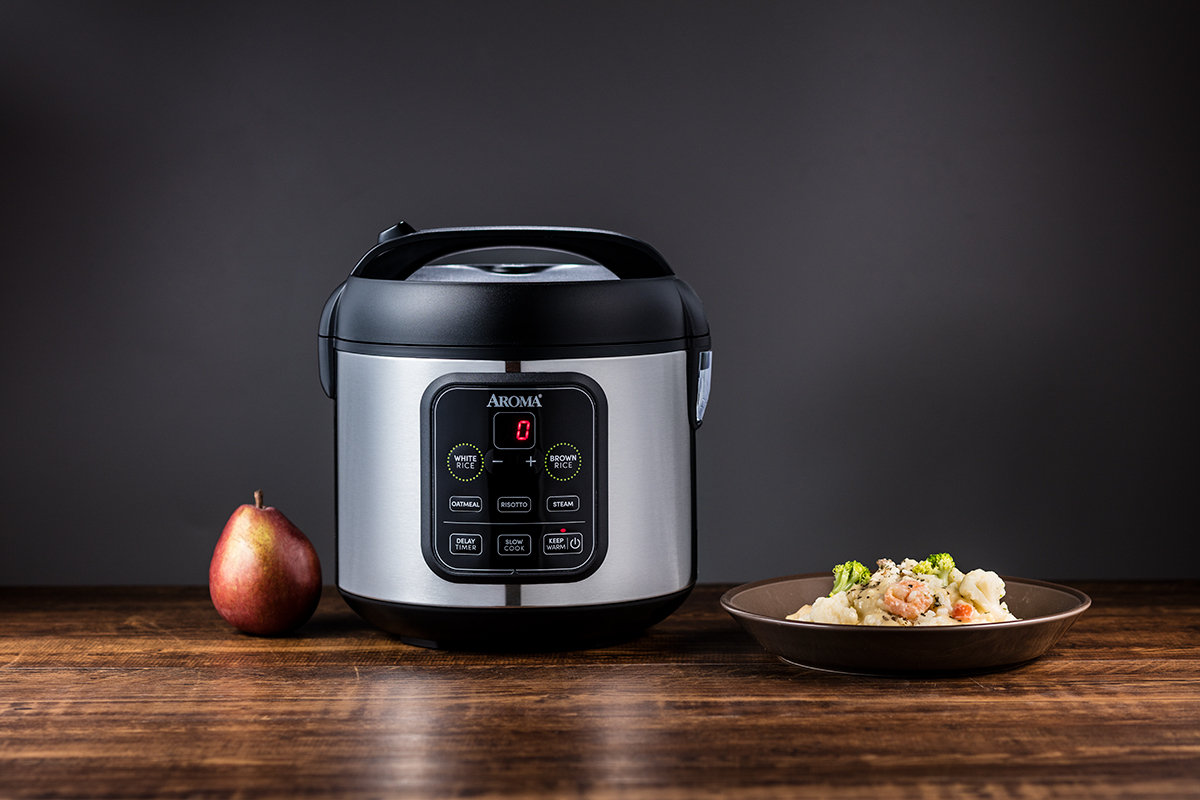 Aroma 4-Cup (Uncooked) / 8-Cup (Cooked), 2Qt. Digital Rice & Grain ...
