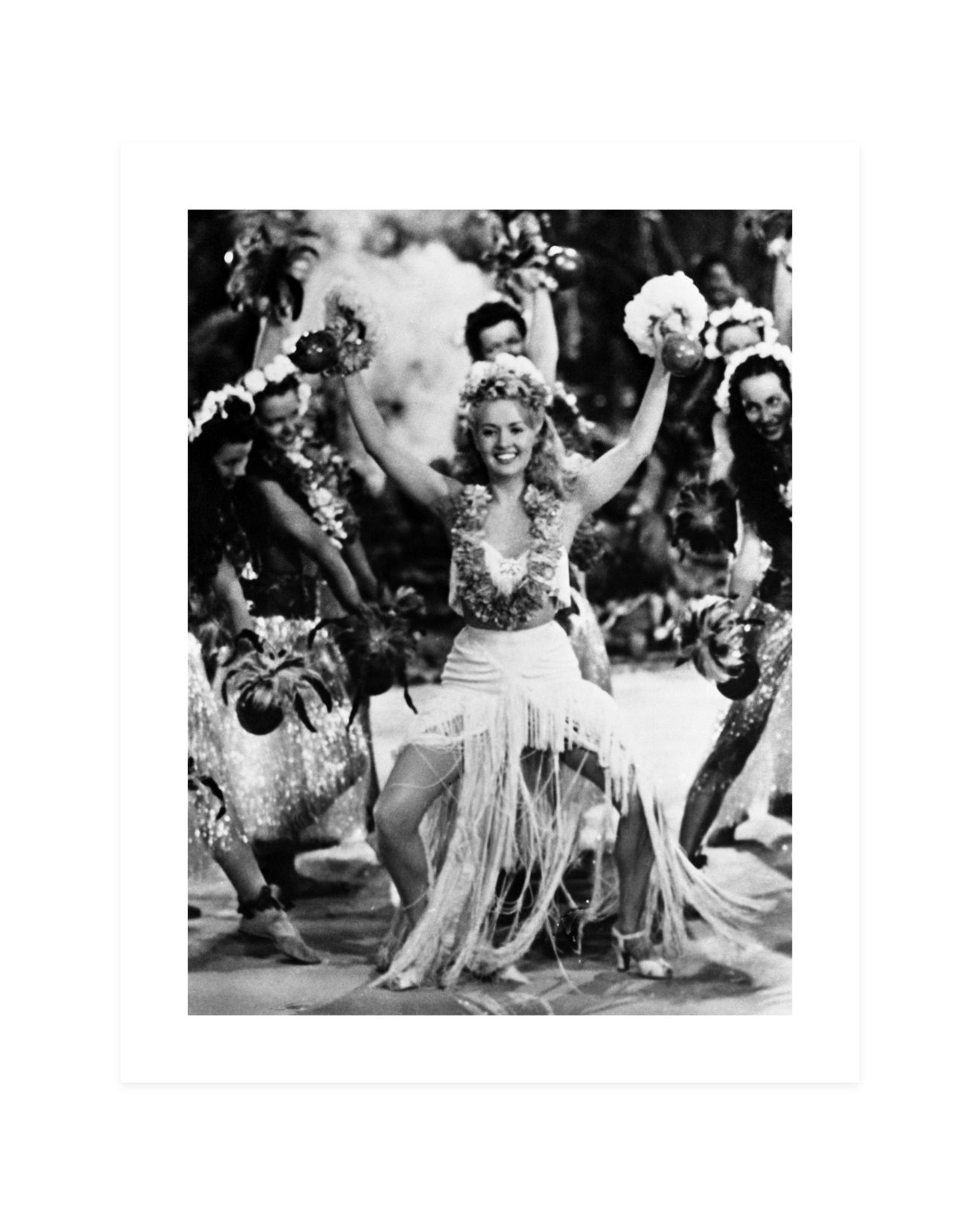Globe Photos Entertainment Smiling Betty Grable Dancing On Paper Print ...