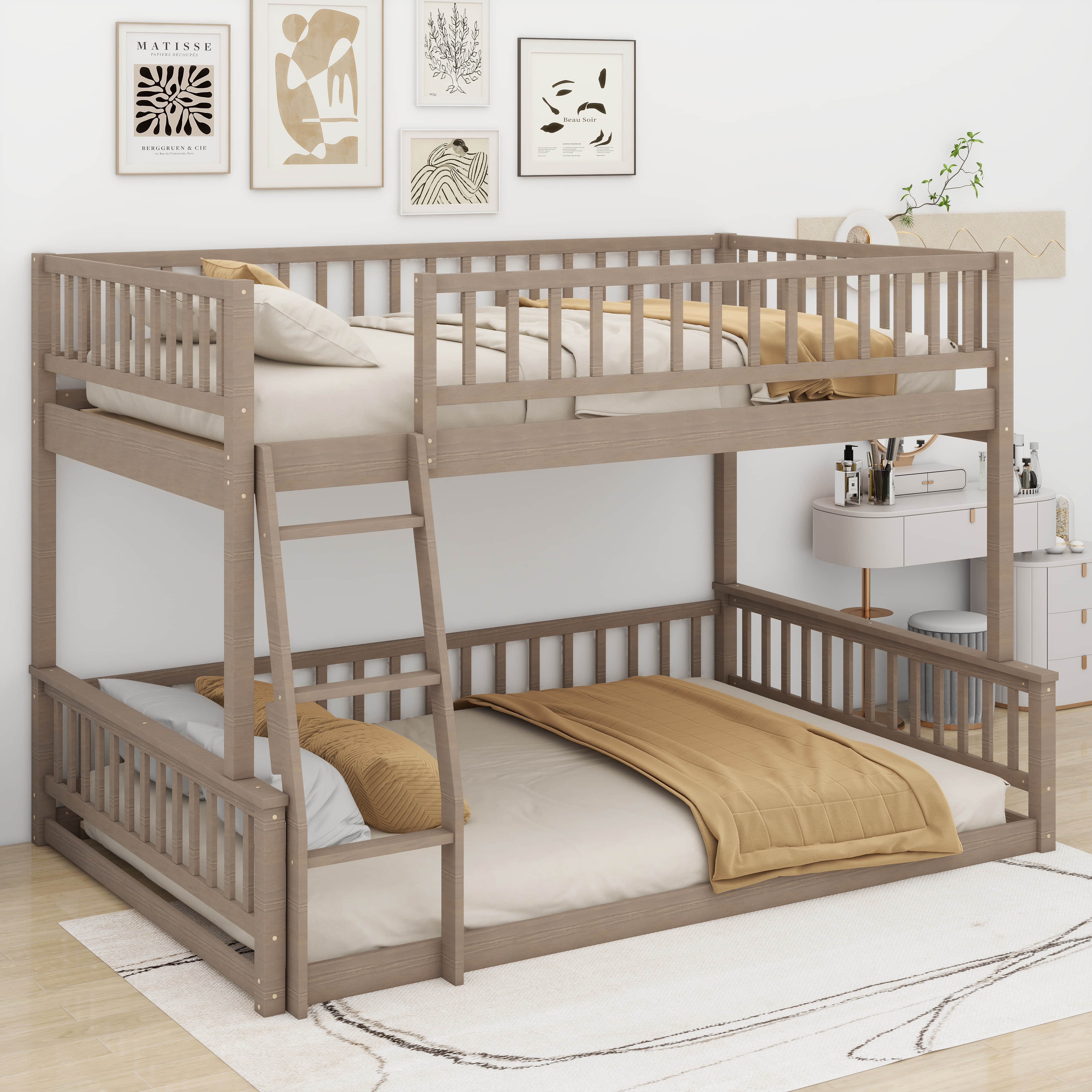 Harriet Bee Jennifere Bunk Bed with Ladder and Guardrails & Reviews ...