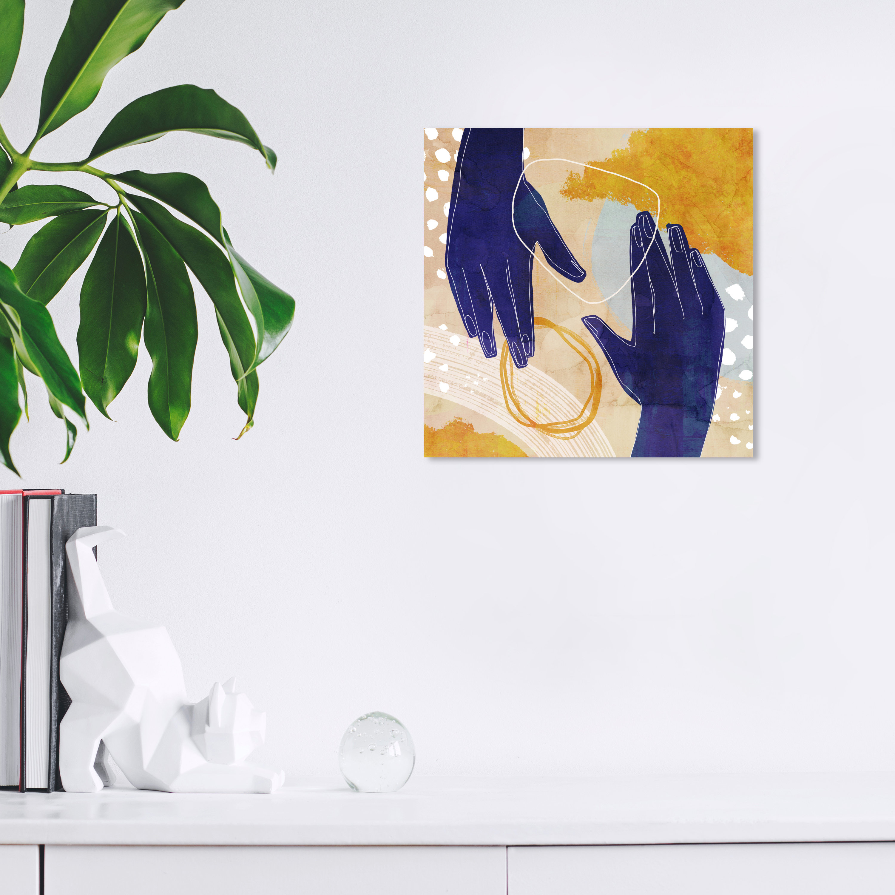 Corrigan Studio® Abstract Hand Gesture - Wrapped Canvas Painting Print ...