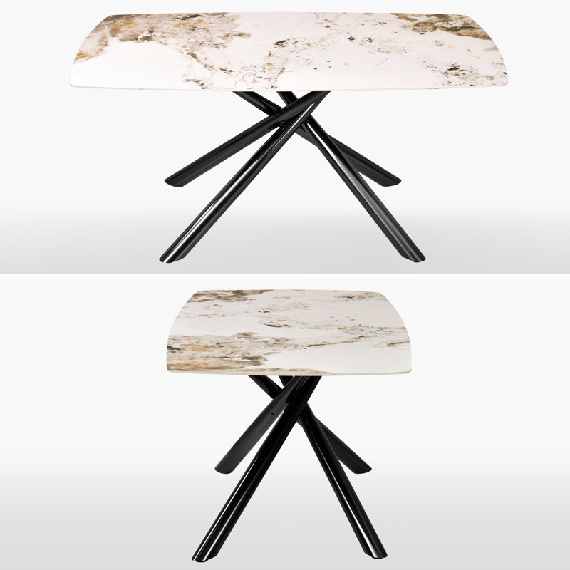 Ivy Bronx 63" Sintered Stone Pedestal Dining Table | Wayfair