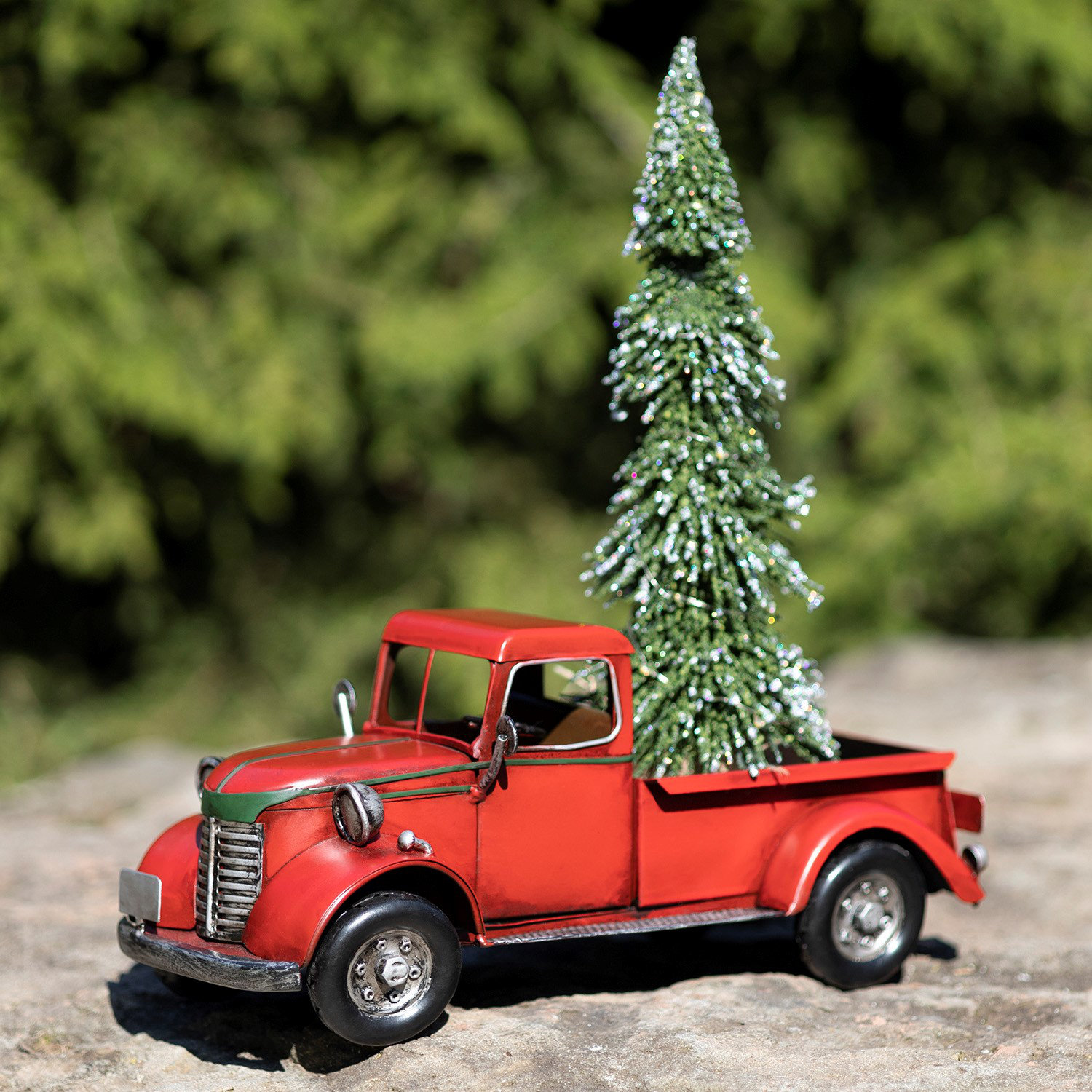 The Holiday Aisle® Country Style Red Pickup Truck With Christmas Tree ...