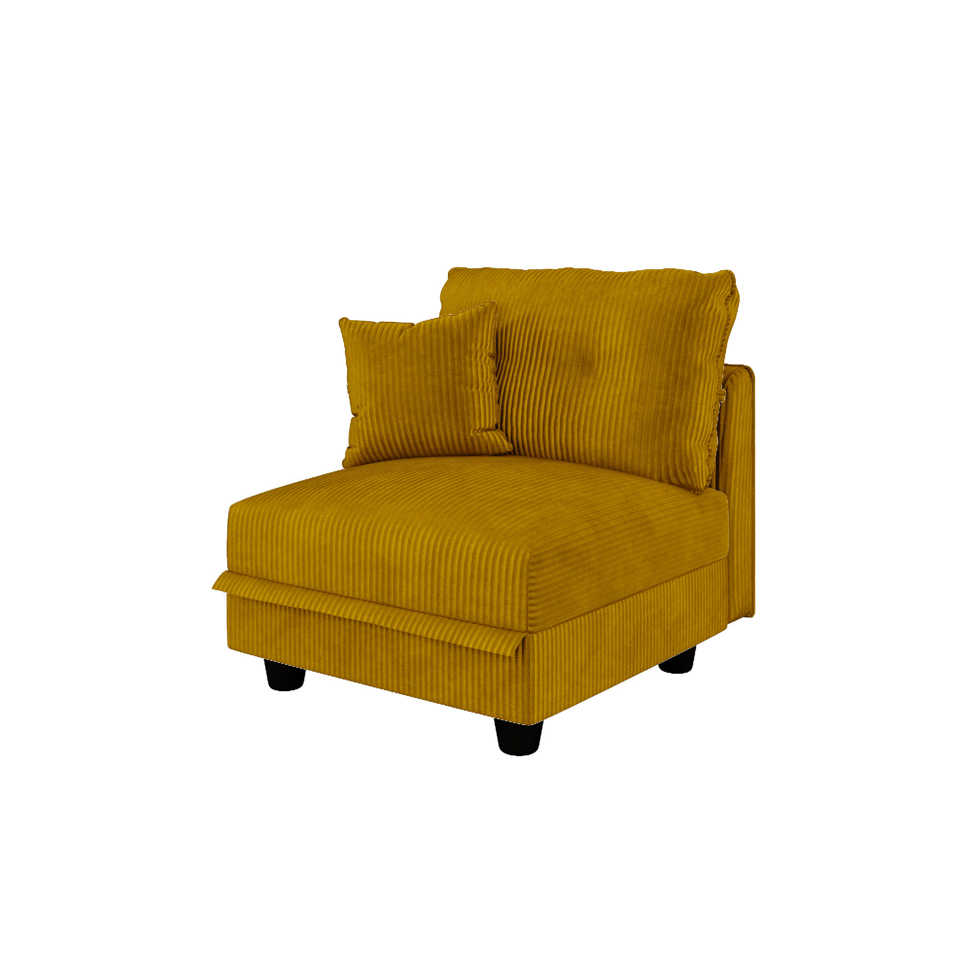 Latitude Run® Degennaro Yellow Corduroy Fabric Storage Chair | Wayfair
