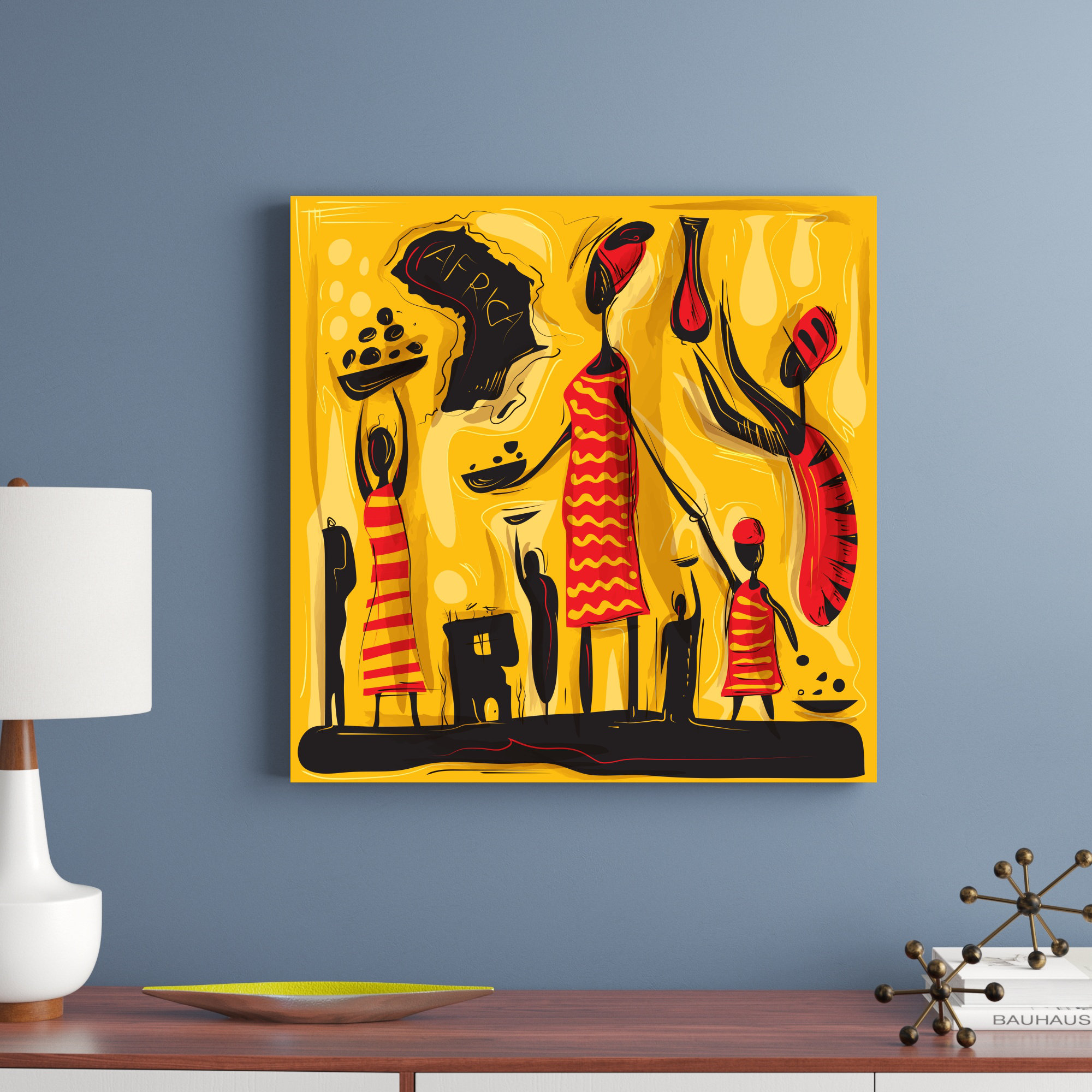 Langley Street® Keim Abstract African Art, Africa Safari, Tribal Life ...