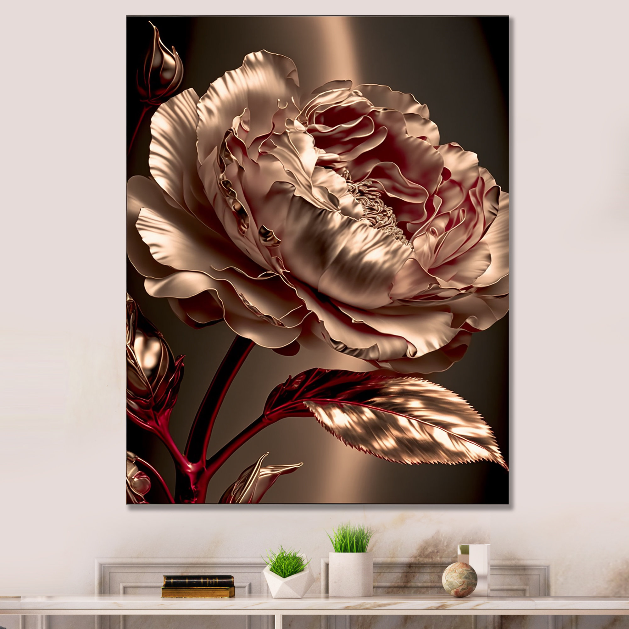 House of Hampton® Gilded Rose Vintage Glam II - Floral Canvas Wall Art ...