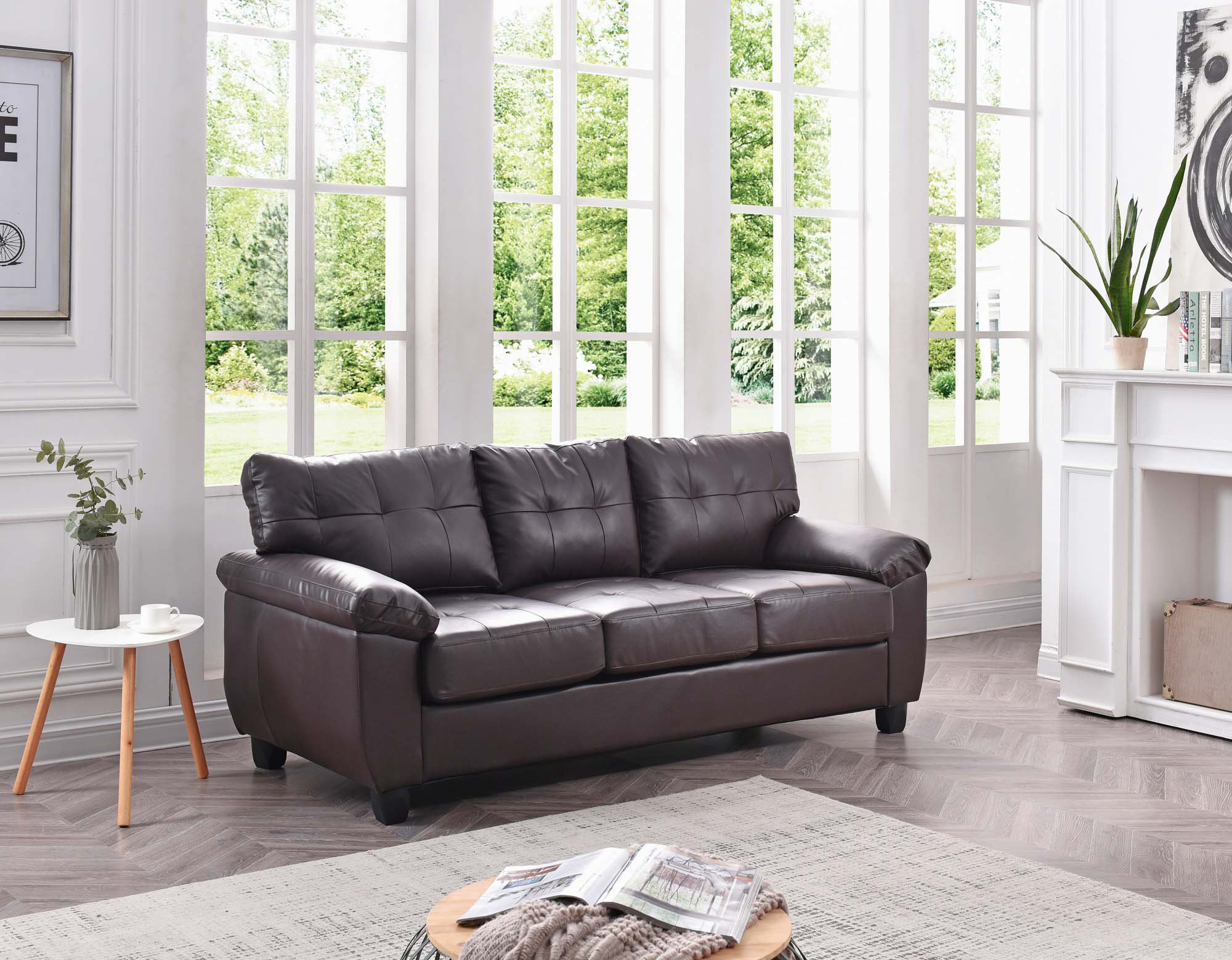 17 Stories 78" PU Sofa | Wayfair