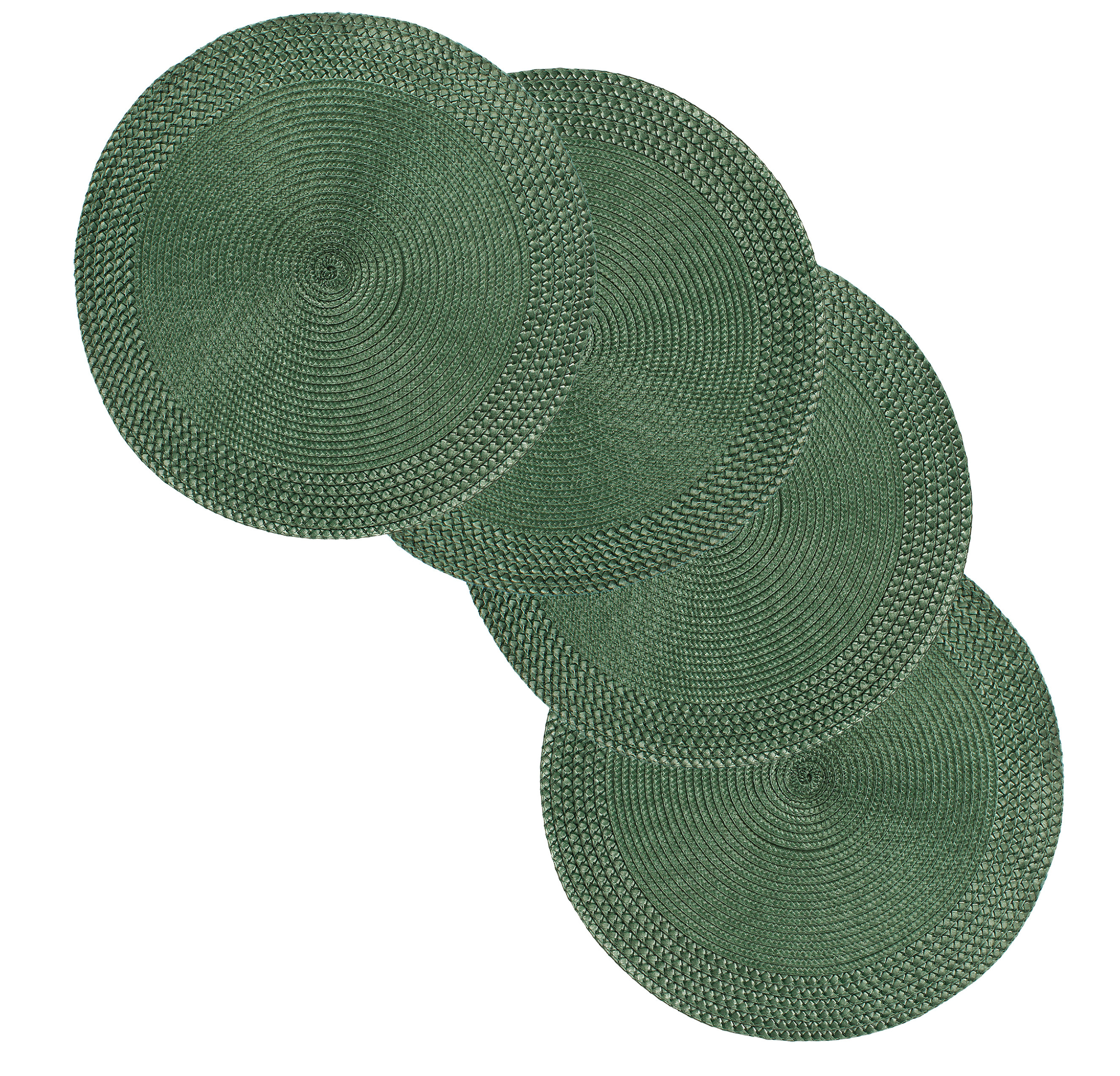 Red Barrel Studio® Rome Woven Braided Table Placemats 15 Inch Round Set ...