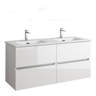 Wrought Studio™ Guilbert 48" Wall-Mounted Double Bathroom Vanity | Wayfair