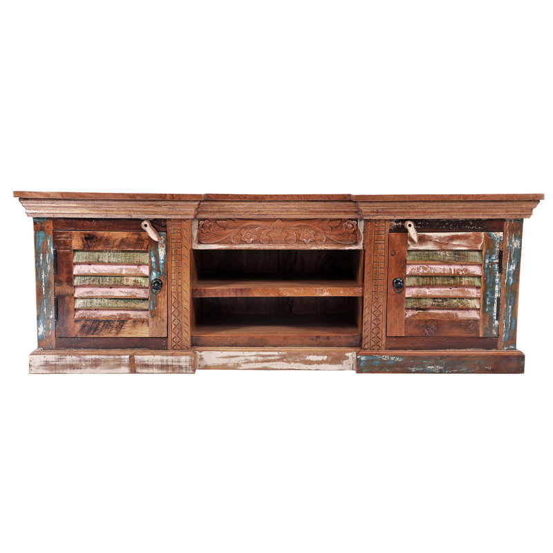 Loon Peak® Antique Solid Wood TV Cabinet | Wayfair