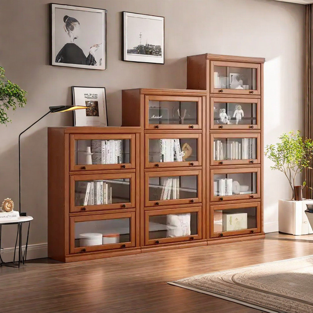 Parttlion American dust-proof solid wood bookcase | Wayfair