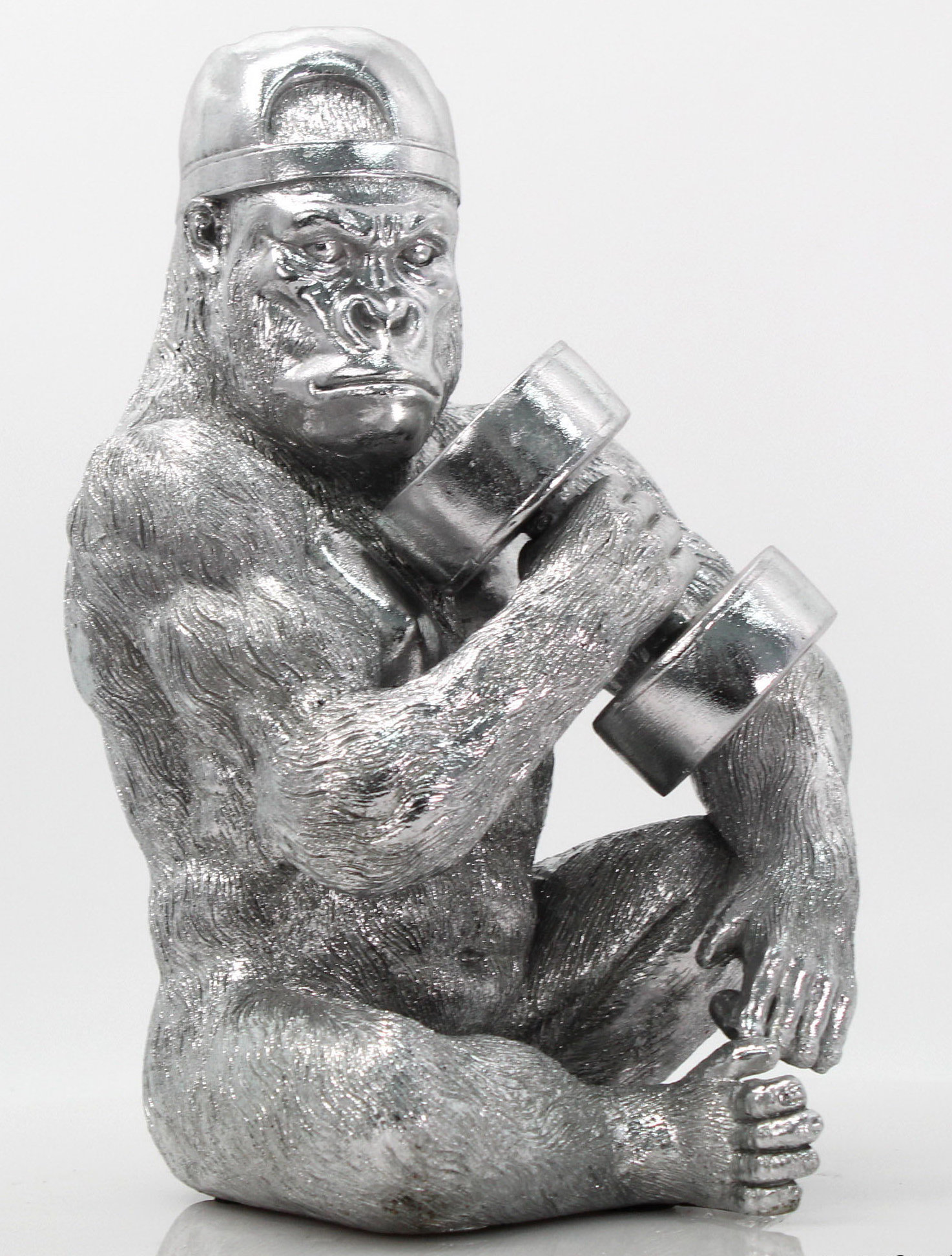 Happy Larry Electroplated Dumbell Gorilla Cardoso Figurine | Wayfair.ie