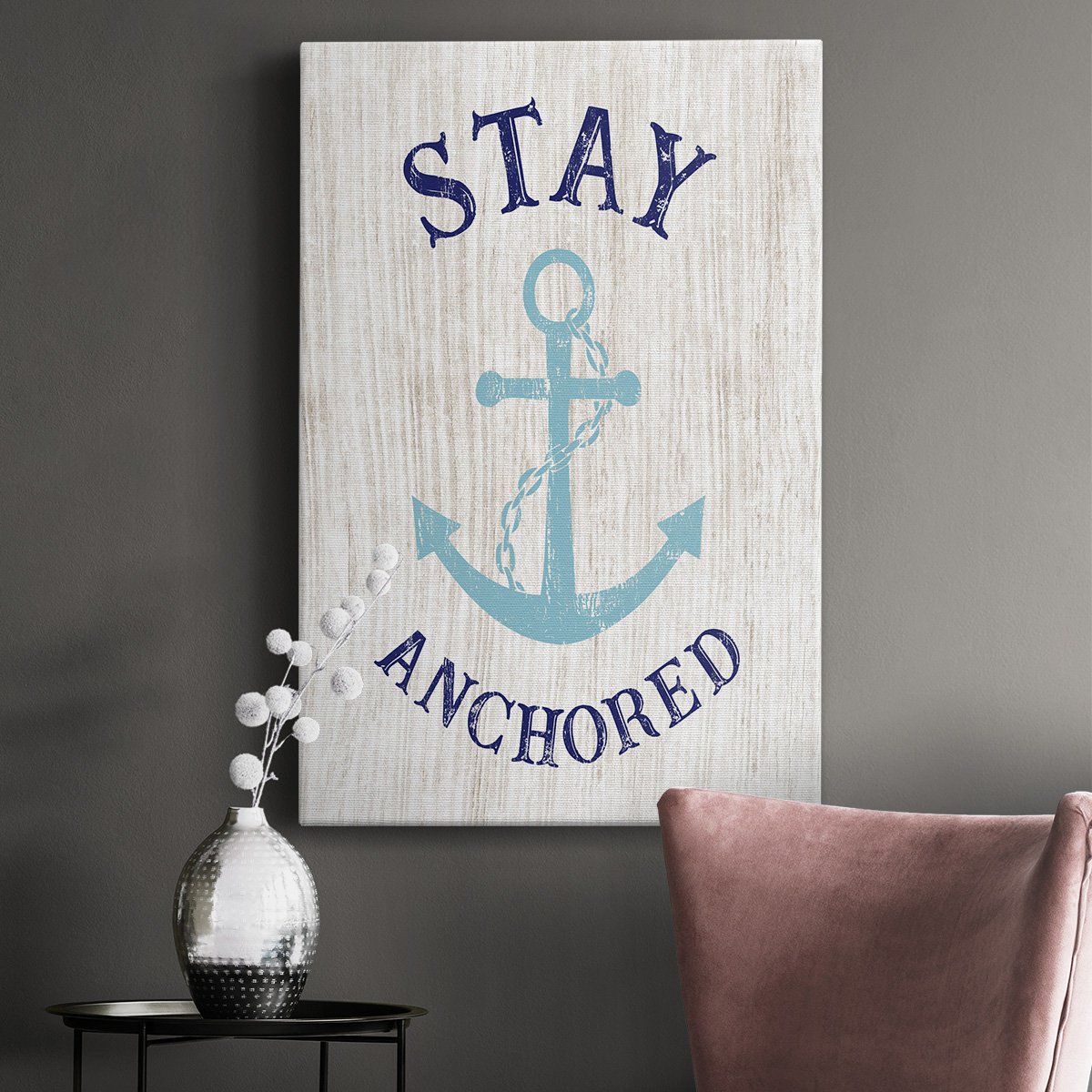 Breakwater Bay Stay Anchored Premium Framed Canvas - Ready To Hang ...