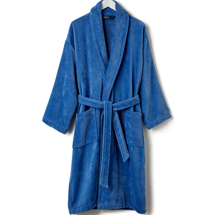 Christy Supreme Velour 100% Cotton Robe - Deep Sea | Wayfair.co.uk