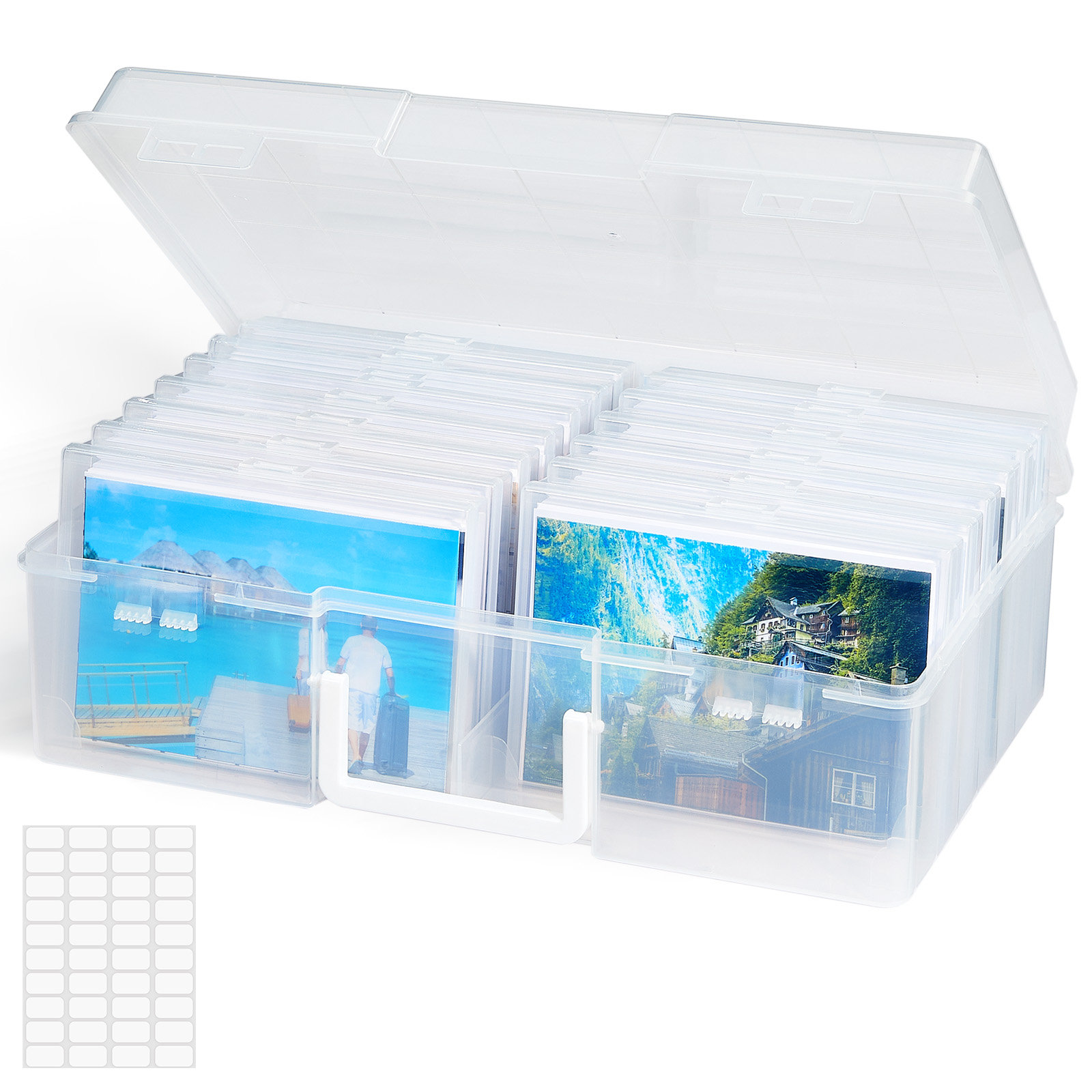 Rebrilliant Photo Storage Box 4x6 Photo Case, 14 Inner Photo Keeper ...