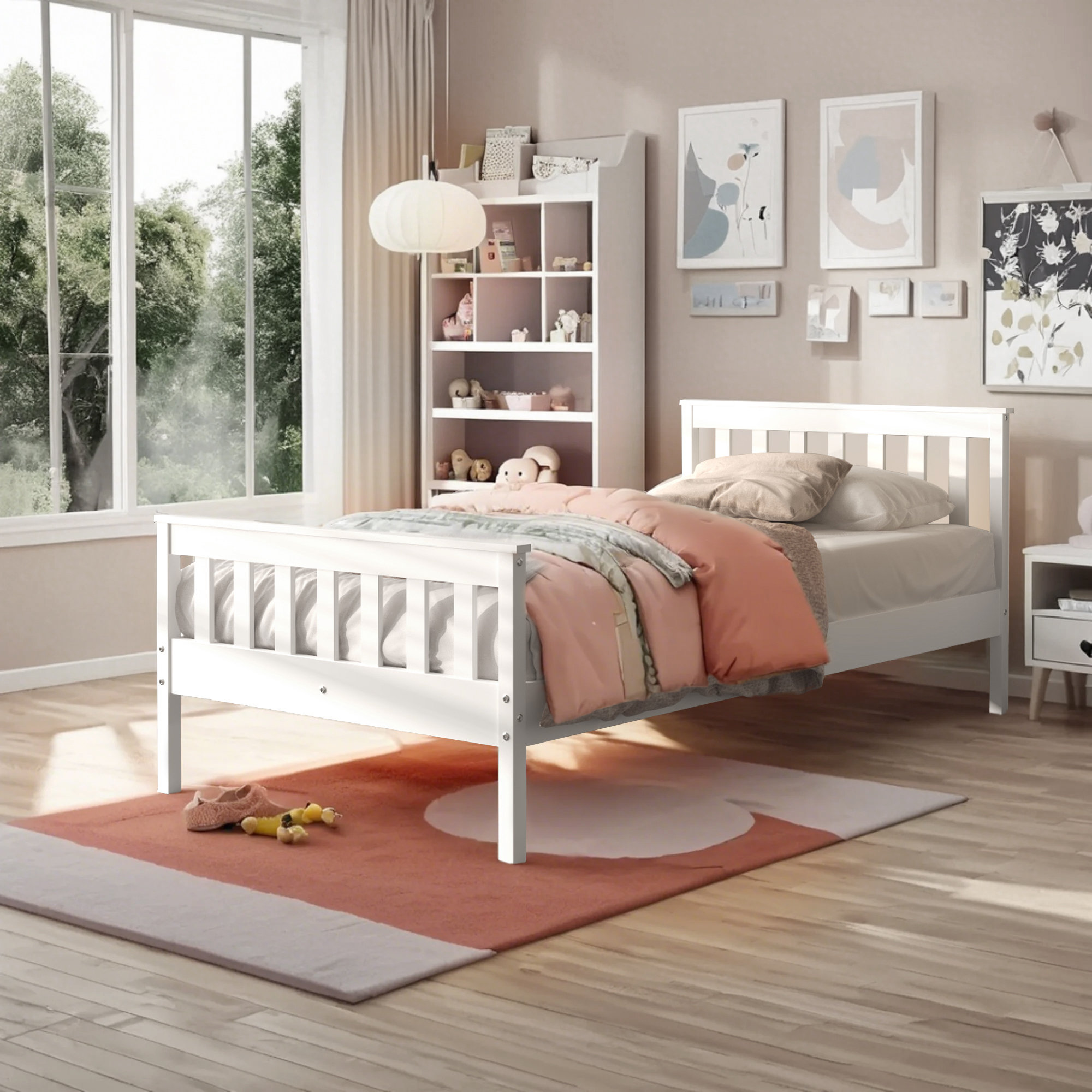 Winston Porter Clerise Shaker Solid Wood Panel Platform Bed & Reviews ...