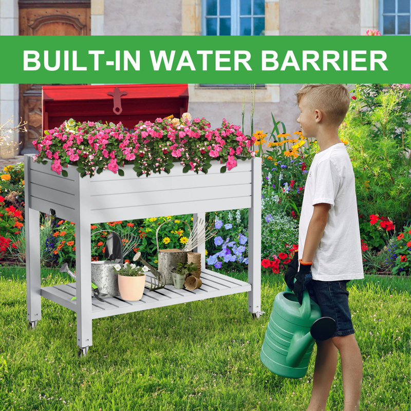 Dovecove Gramercie Elevated Garden Bed Raised Planter for Outdoor ...