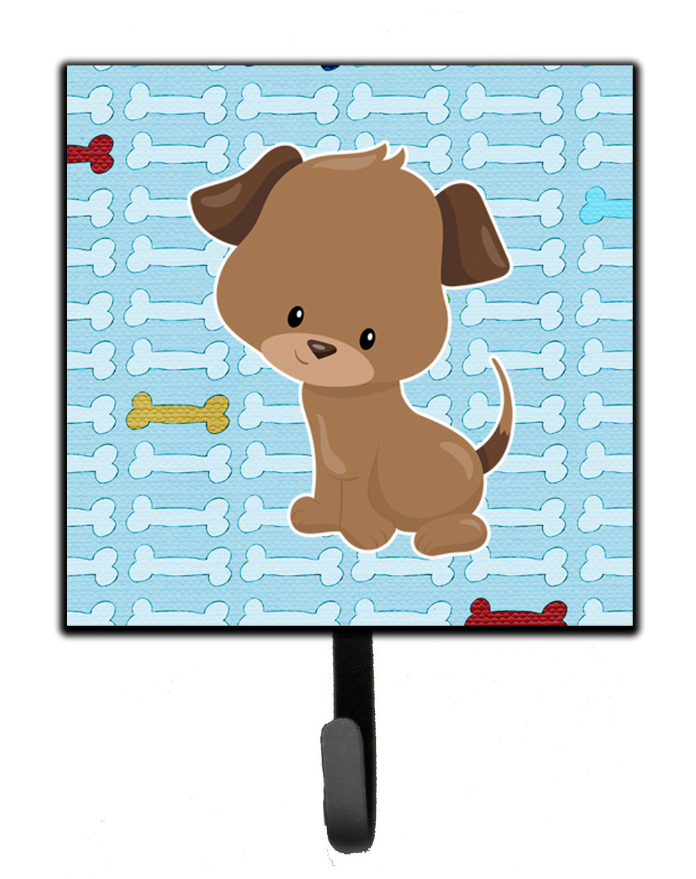 Harriet Bee Pisces Puppy on Bones Wall Key Organizer with Key Hooks ...