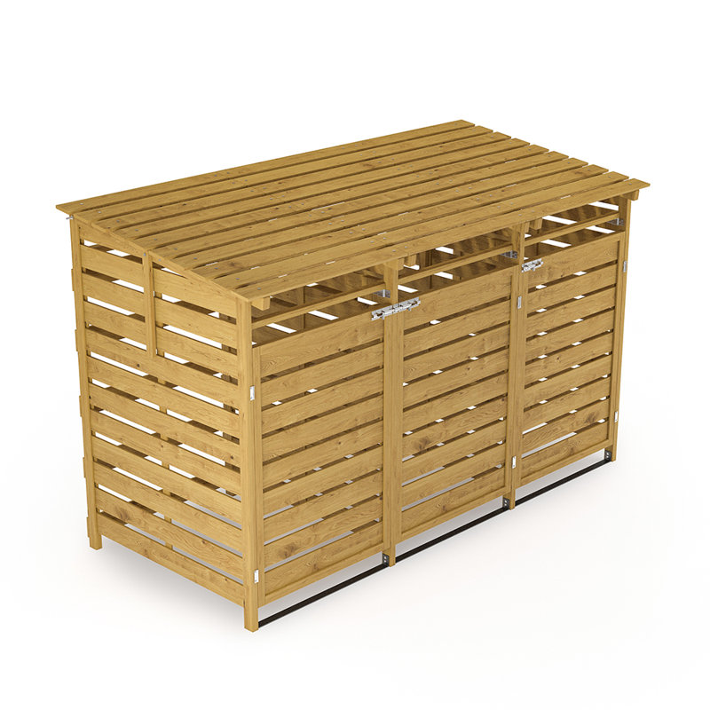 WFX Utility Anevay Wooden Triple Bin Store & Reviews | Wayfair.co.uk