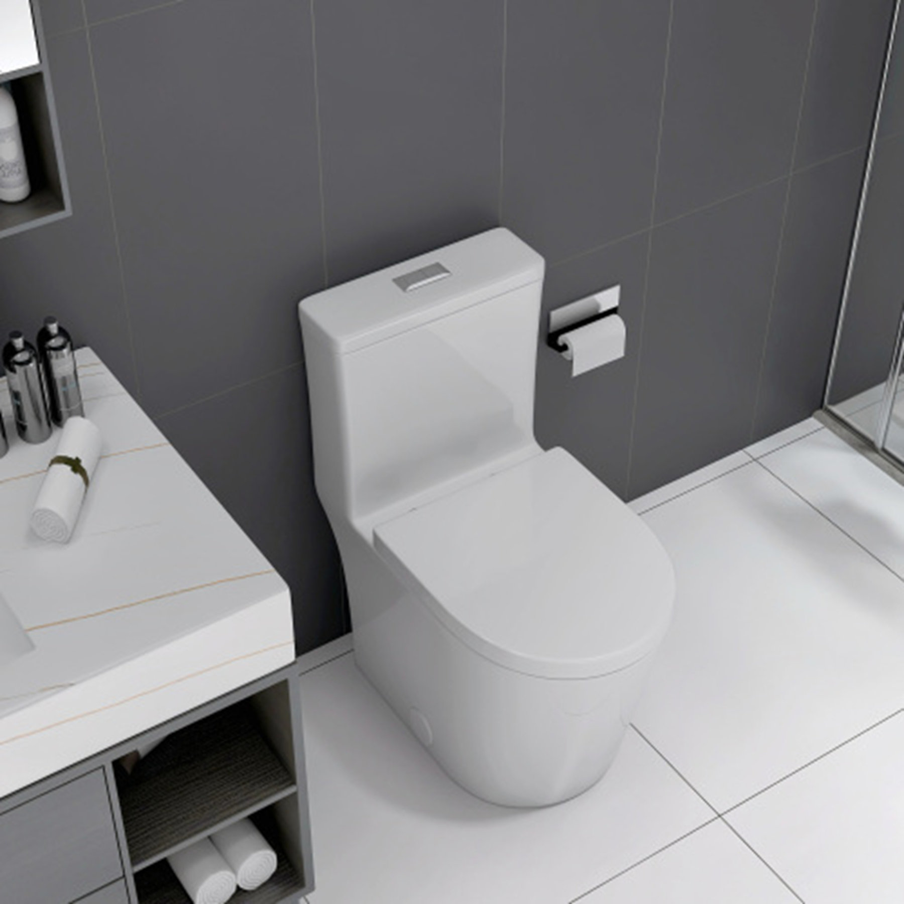 DAMALU Compact Dual-Flush Toilet for Small Spaces - Wayfair Canada