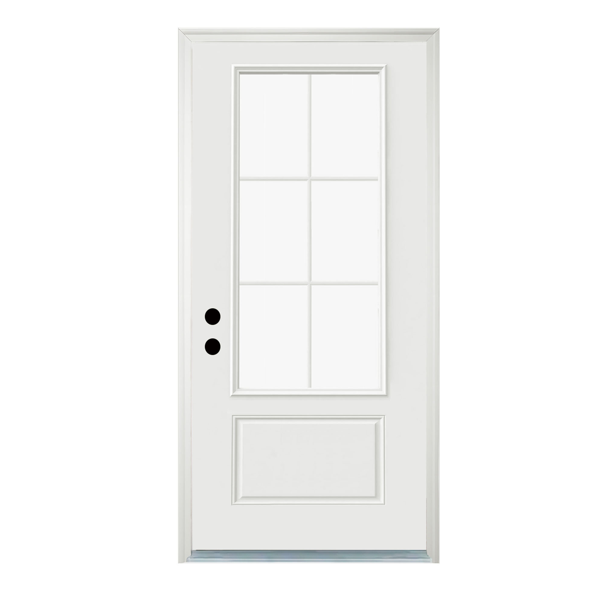 KHSHOW Fiberglass Exterior Door With Brickmould & Vinyl Frame,Knock ...