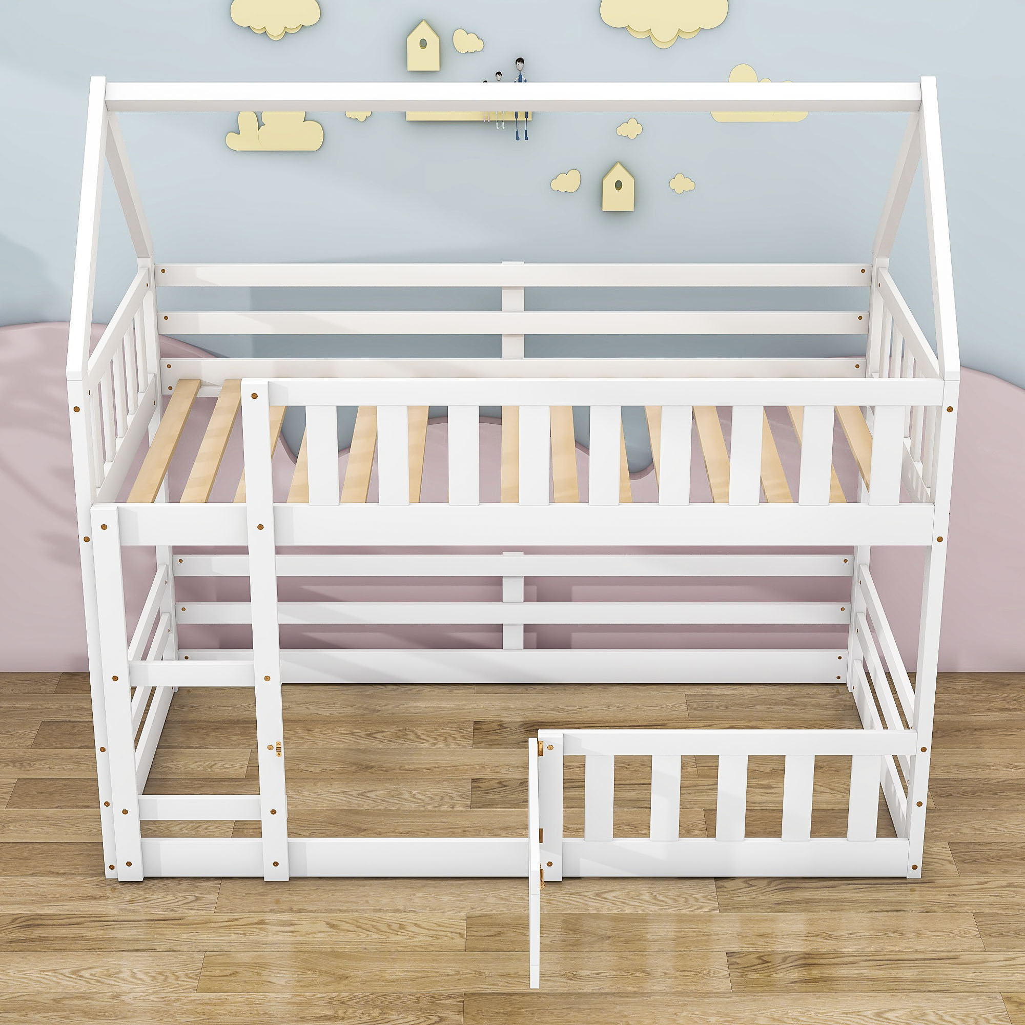 Harper Orchard Alize Kids Twin Over Twin Bunk Bed | Wayfair