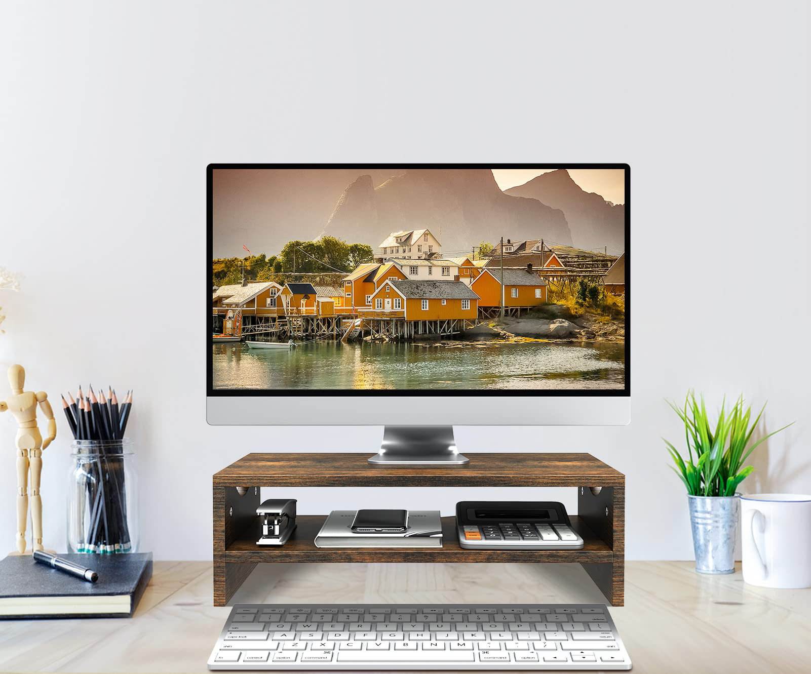 PSA LABORATORY FURNITURE LLC Monitor Stand Riser, 2 Tiers Laptop ...