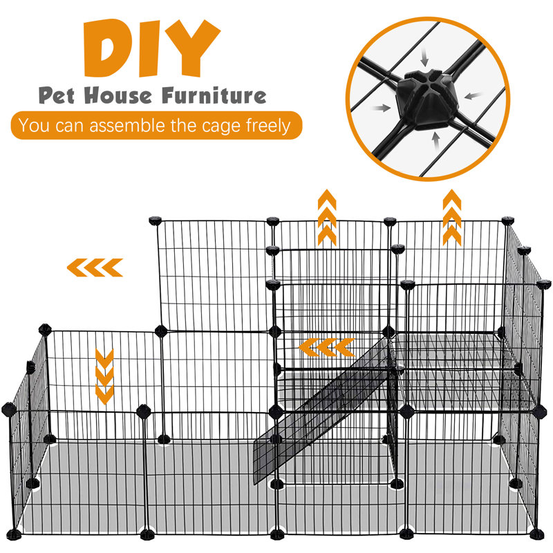 Tucker Murphy Pet™ Ceason 4-Tier Wire Cat Cage Playpen & Reviews | Wayfair