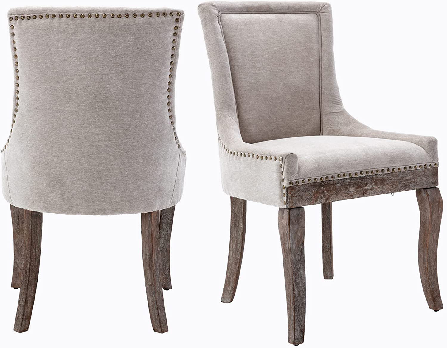 One Allium Way® Linen Upholstered Side Chair Dining Chair（set of 2 ...