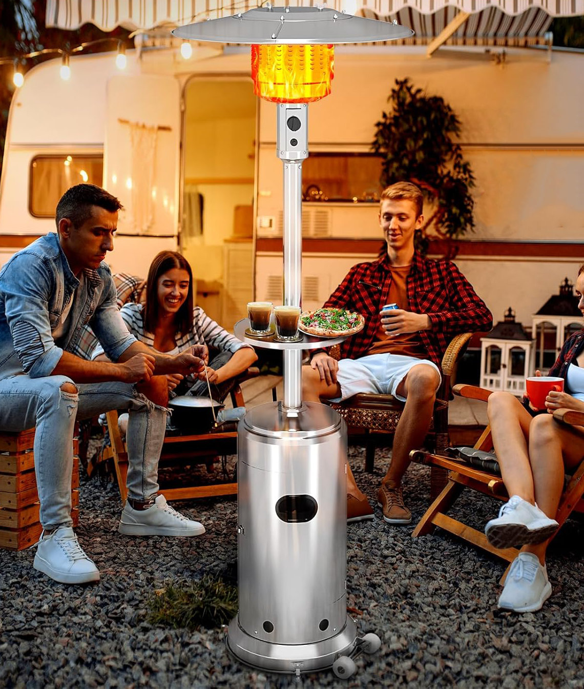 Espiron Optimum Outdoor Patio Heater,48,000 Btu Umbrella Heater With ...
