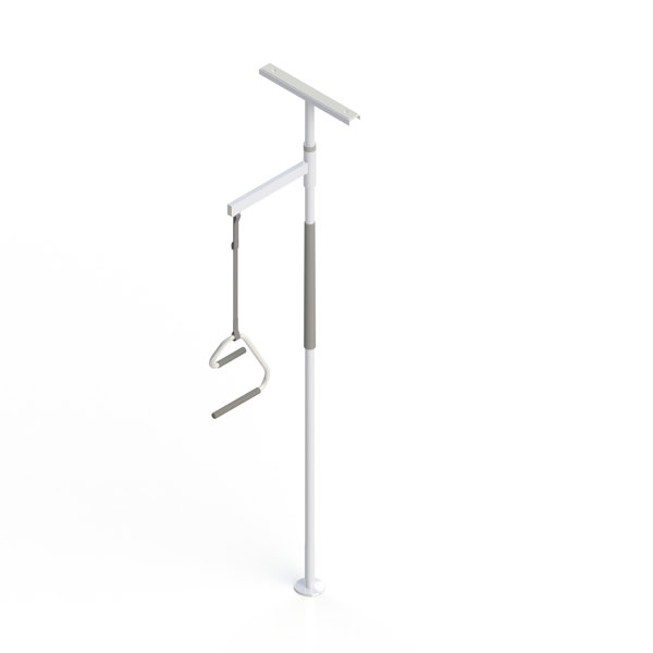 HEALTHCRAFT SuperTrapeze, (8-Feet) Floor to Ceiling Grab Bar, Pole with ...