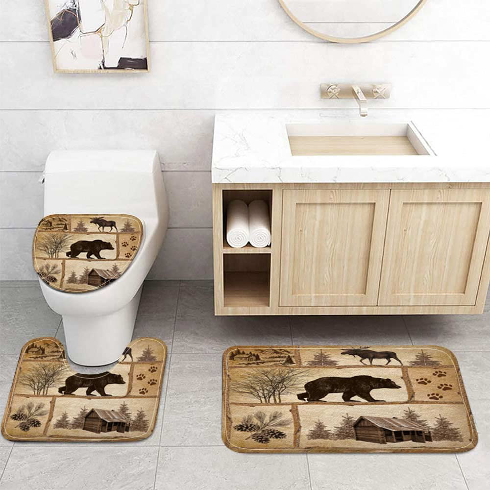East Urban Home Timberland Retreat Bath Rug Set - Farmhouse Country ...