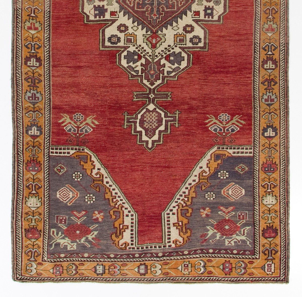RugSpecialist One-of-a-Kind Vintage Handmade Turkish Rug in Red, Indigo ...