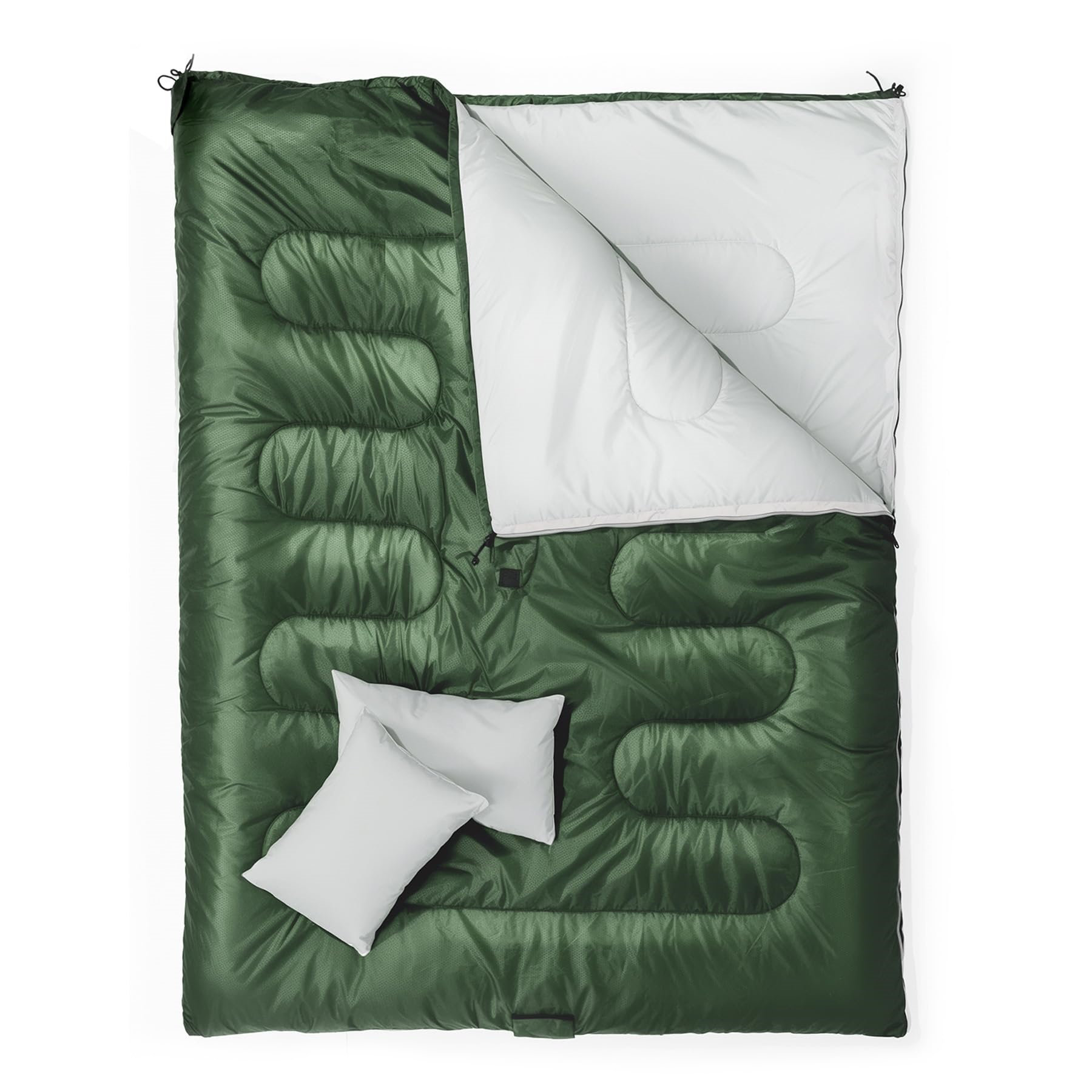 LIFETIME FLOORING LLC Double Sleeping Bag For Adults & Kids 2 Person ...