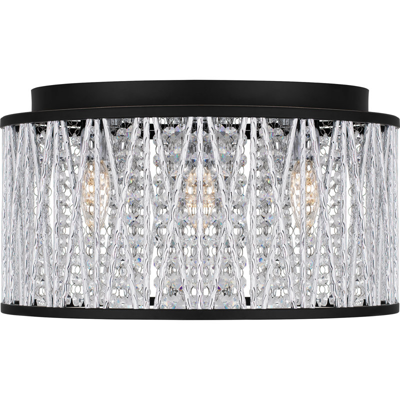 Rosdorf Park Stillmore Glass Flush Mount | Wayfair